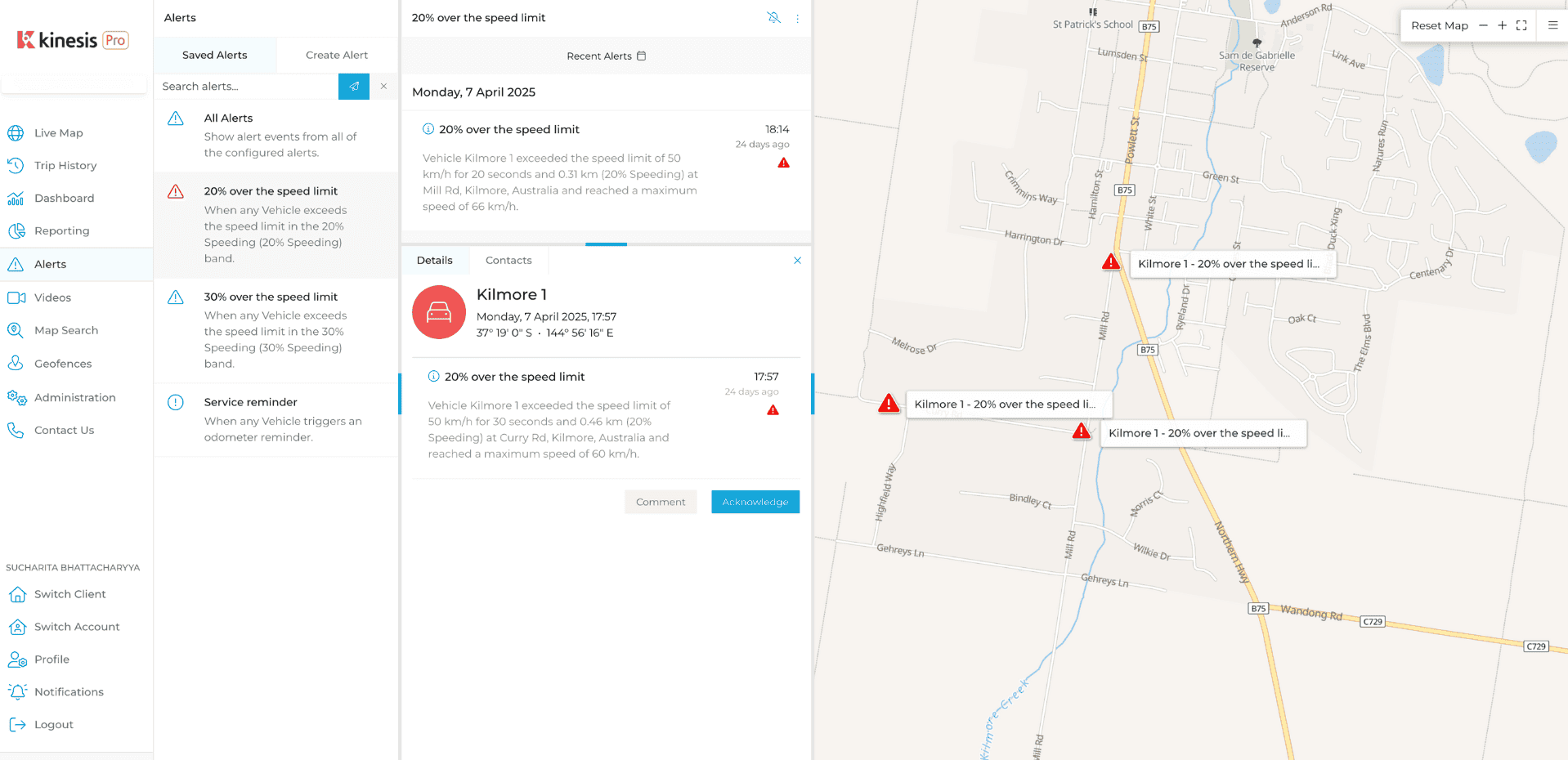 Kinesis Pro | Professional Telematics Software | Radius
