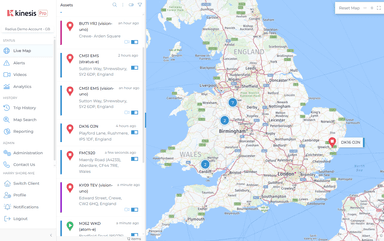 Kinesis Pro | Professional Telematics Software | Radius